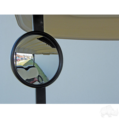 Golf Cart Side Mirror (Round, Side Mount Rear View) | Golf Cart Tire Supply