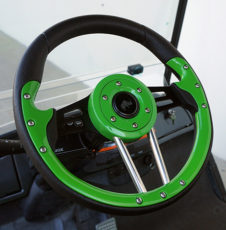 13" Aviator4 Lime Green Club Car Onward / Tempo Steering Wheel | GCTS