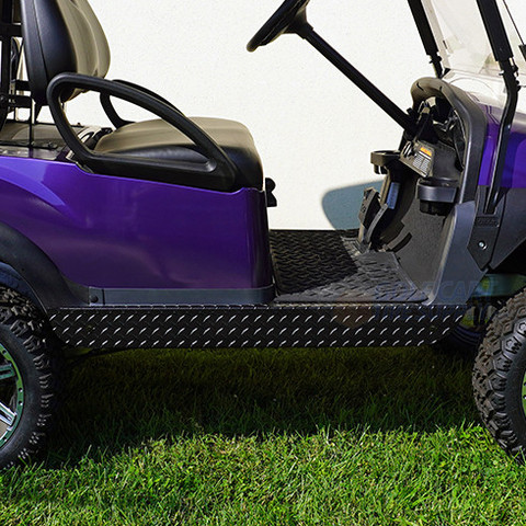 Club Car Tempo Black Diamond Plate Golf Cart Rocker Panels | Golf Cart ...