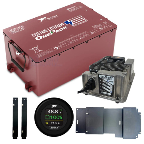 Trojan OnePack 48-Volt Lithium Golf Cart Battery Bundle | GCTS