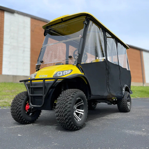 ICON i60 Track Style Enclosure/Cover DoorWorks - BLACK | Golf Cart Tire ...