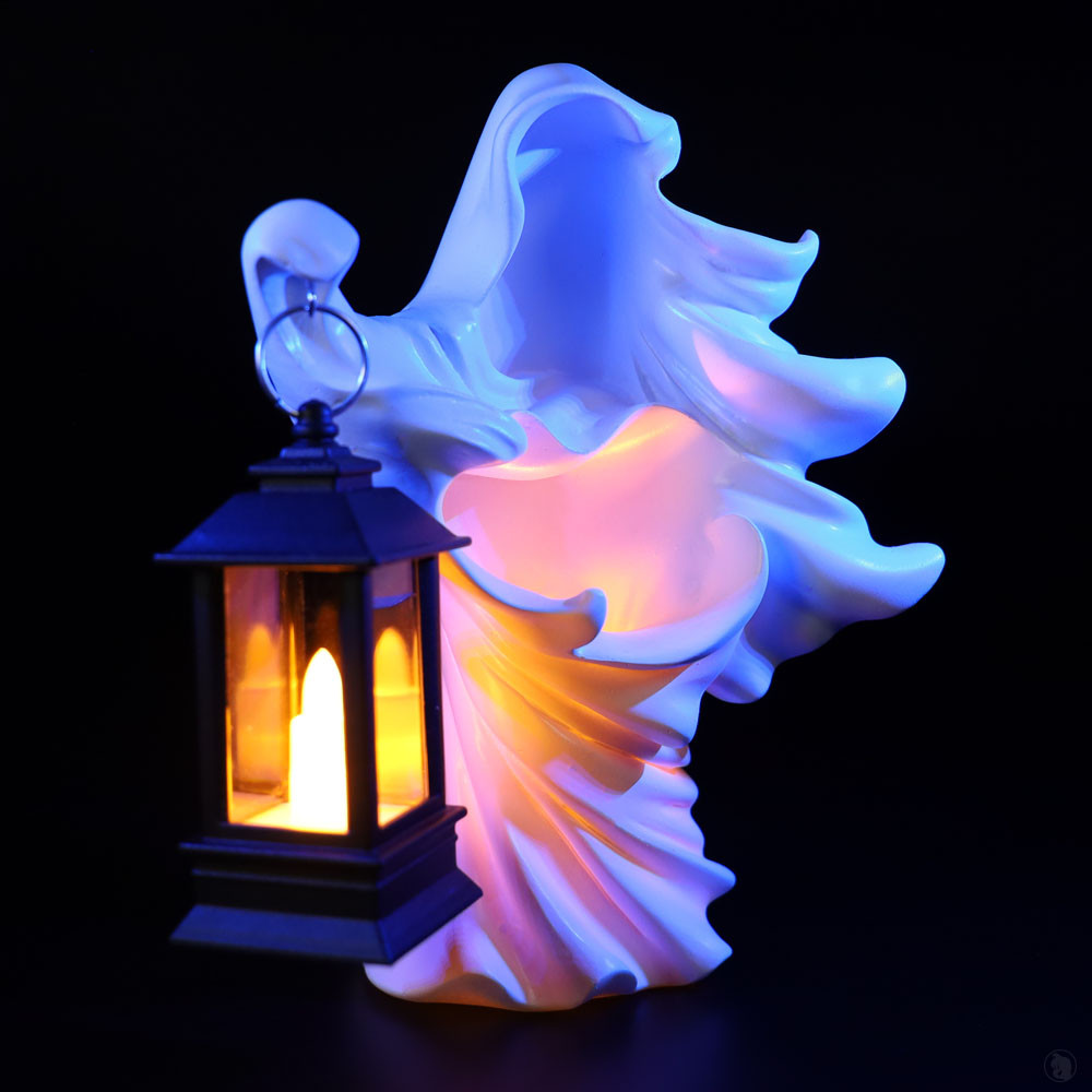 Light Up Lantern Ghost Statue