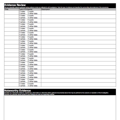 Paranormal Studio Software - Paranormal Investigation Report Template ...