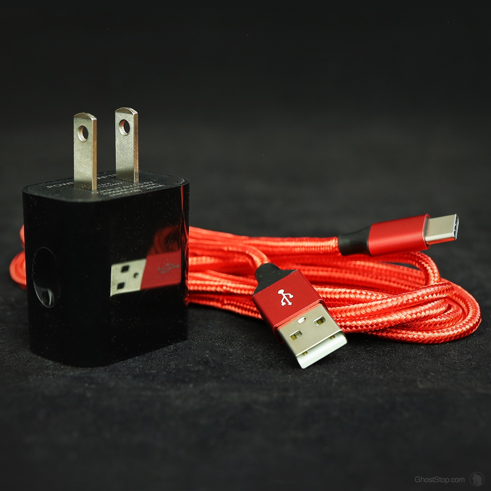 GhostStop Ghost Hunting Equipment - USB Power Cable with AC Adapter