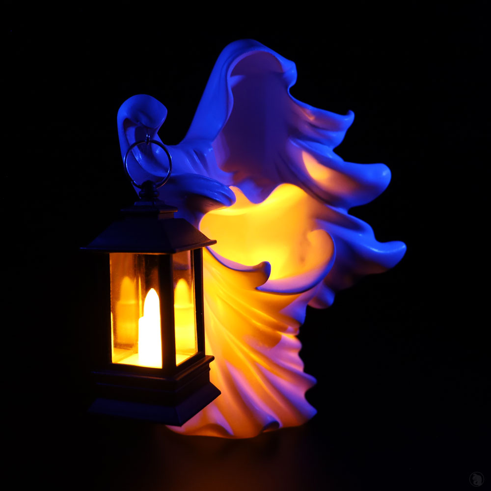 Light Up Lantern Ghost Statue