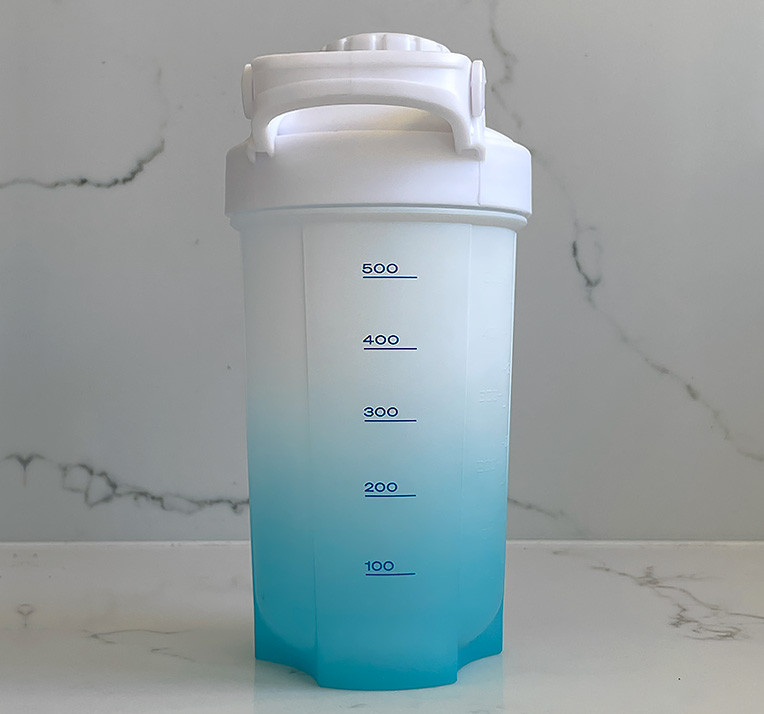 Protein Shaker 500mL (Gradient White/Aqua) | Uprotein