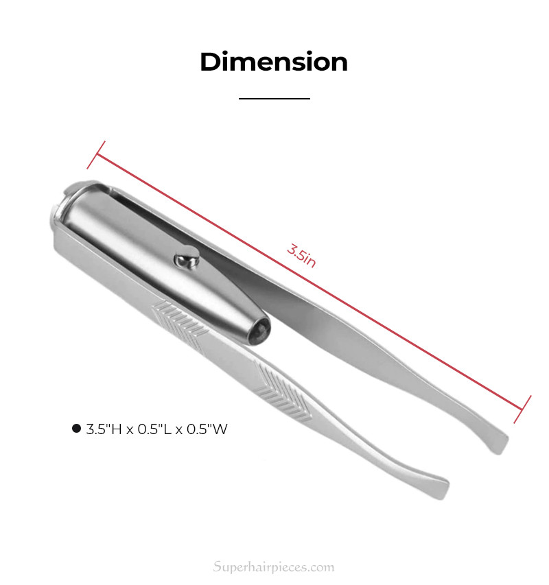 Get Stainless Steel Eyebrow Tweezers with LED Light