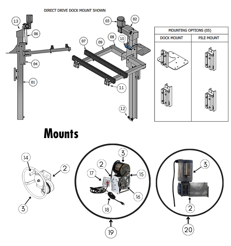 Boat Lift Warehouse PWC Lift Replacement Parts