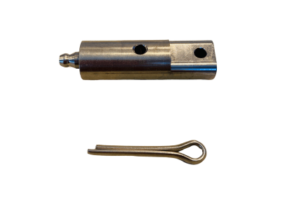 D-Shaped Axle Shaft with Grease Fitting and Cotter Pin