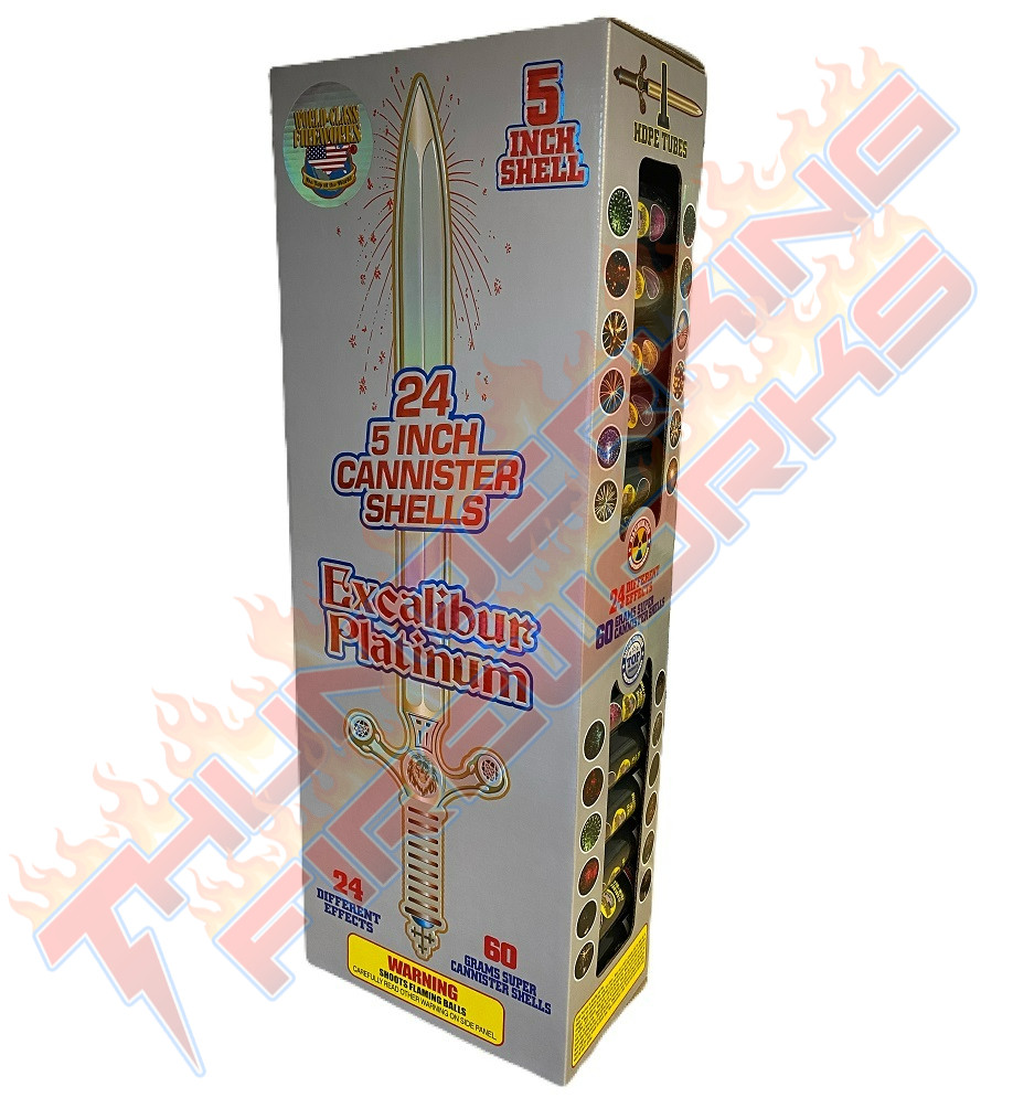 Excalibur Platinum 5" Canister Artillery Shells 24ct Kit