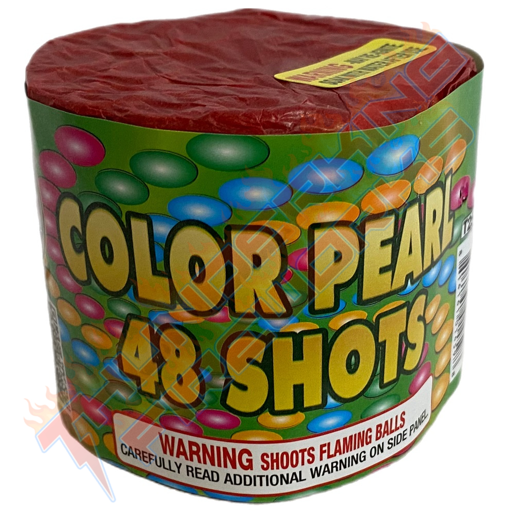48 Shot Color Pearl Flower - ThunderkingFireworks.com