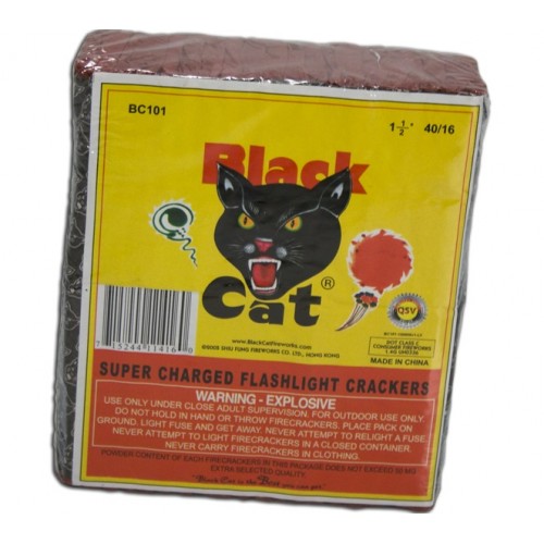 Black Cat Firecrackers Half Brick 40/16 - ThunderkingFireworks.com