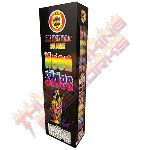 Neon Skies XL Canister Shells 24ct Kit - ThunderkingFireworks.com