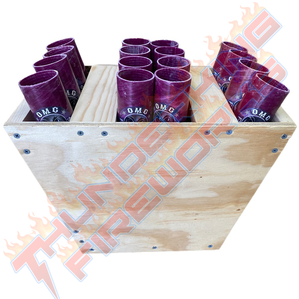 16 Shot Fan Rack 1.75" Purple Fiberglass Mortar Tubes Buy fireworks ...