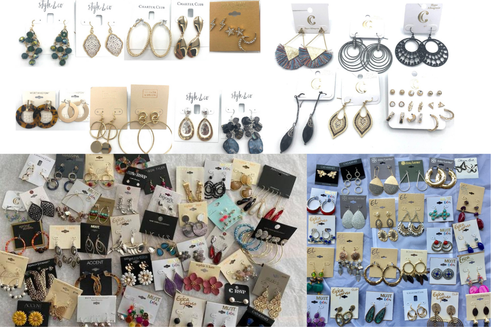 100 Pair All Designer Name Brand Earrings- Amazing Lot