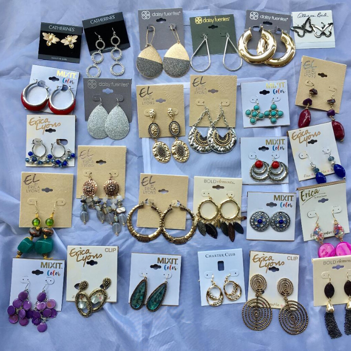 100 Pair All Designer Name Brand Earrings- Amazing Lot