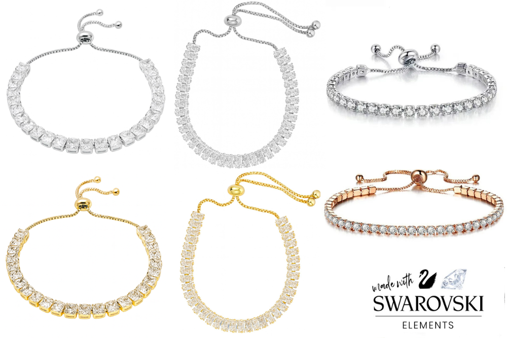 12 Assorted Slider Bracelets made with Swarovski Elements- Simply ...