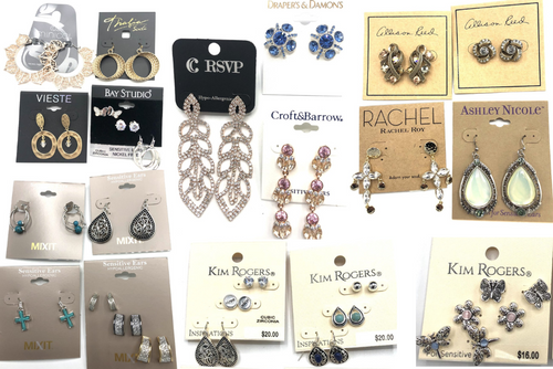 300 pair ALL Brand Names -Earring Lot Over 100 Different styles ...