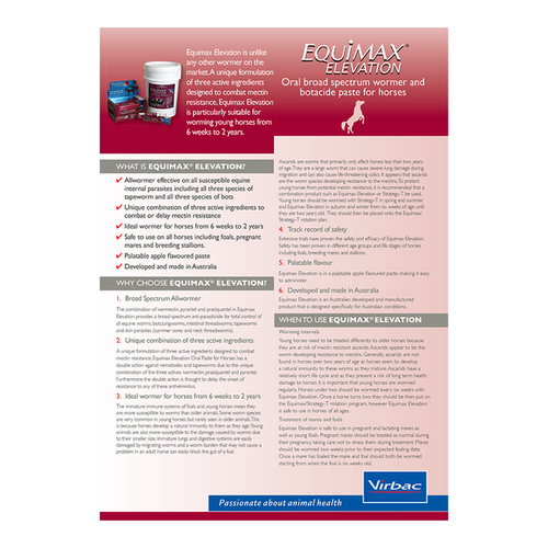 Equimax Elevation Worming Paste (23.1ml)