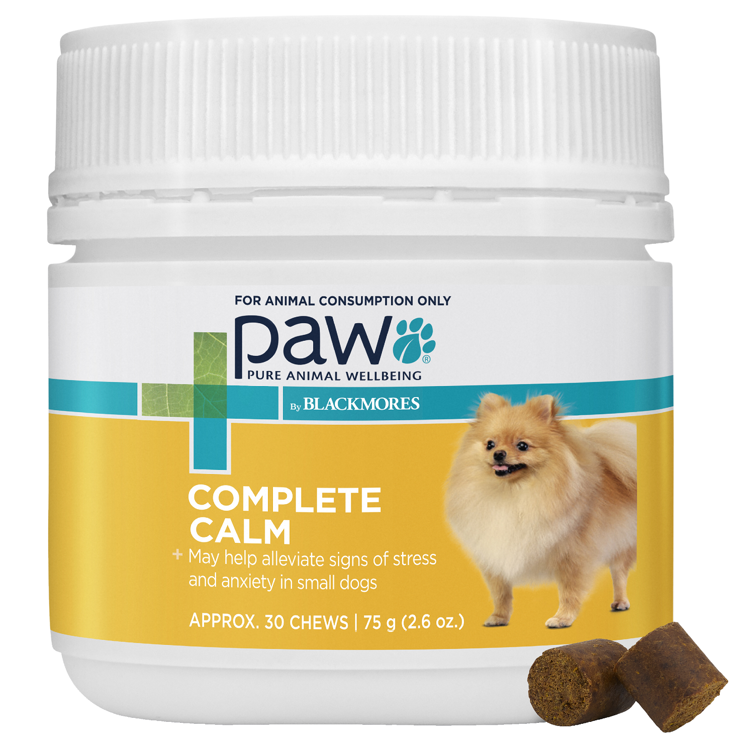 PAW Complete Calm Small Dog Tryptophan Chews (75g approx 30 chews ...