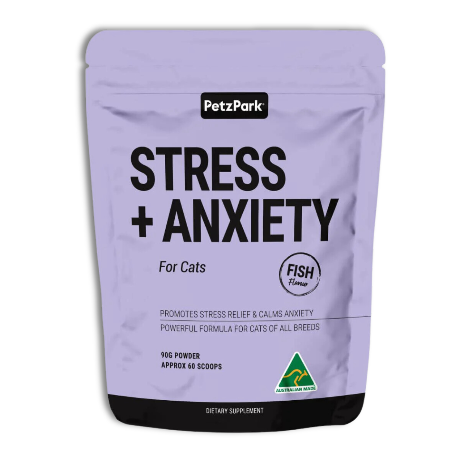 Petz Park Stress + Anxiety Powder Supplement for Cats - Front