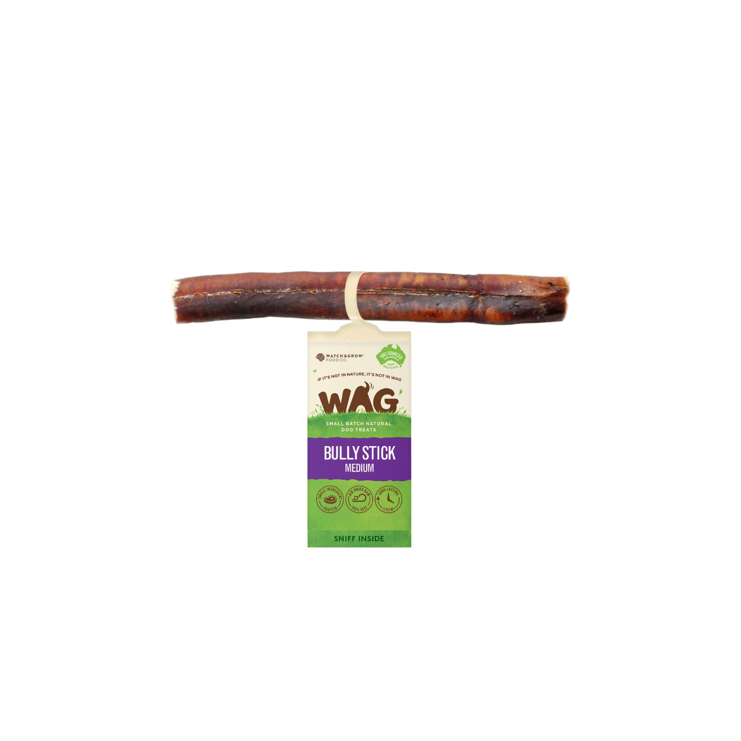 WAG Bully Sticks Dog Chew (single) - Large Front