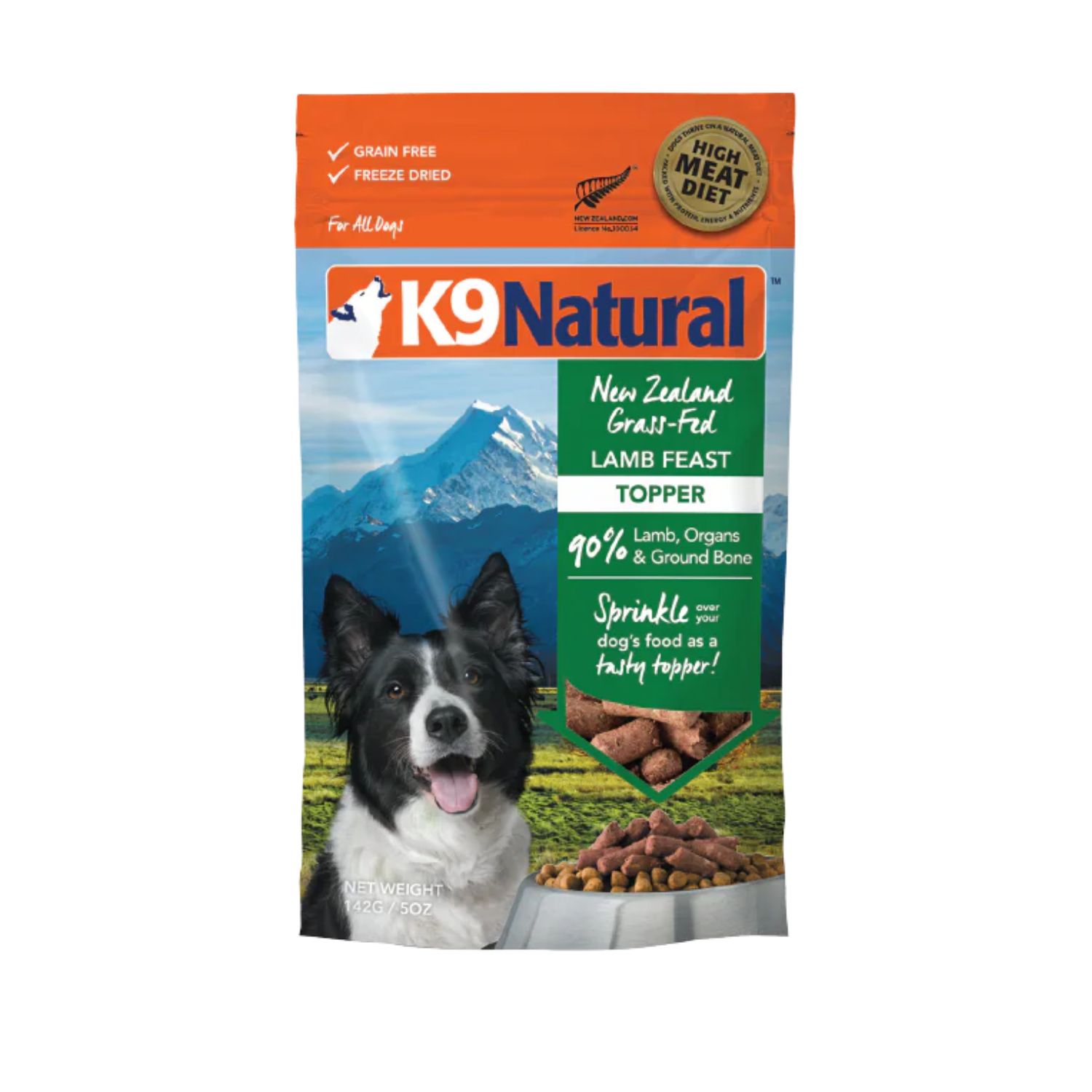 K9 Natural Freeze-Dried Lamb Feast Topper Dog Food - 142g