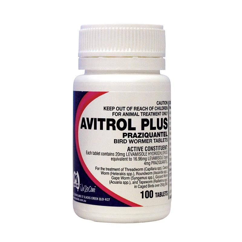 Avitrol Plus Bird Worming Tablets (100 tablets)