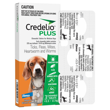 Credelio Plus Orange Medium Dogs 5.5kg-11kg