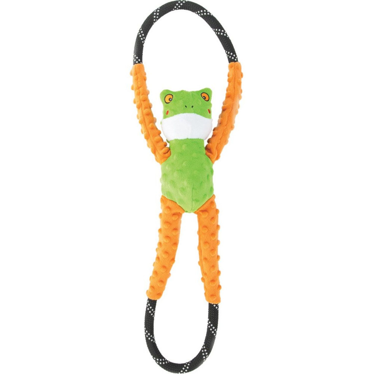 ZippyPaws RopeTugz Tree Frog Interactive Durable Rope Dog Toy