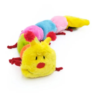 ZippyPaws Caterpillar Large With 6 Squeakers Soft Dog Toy