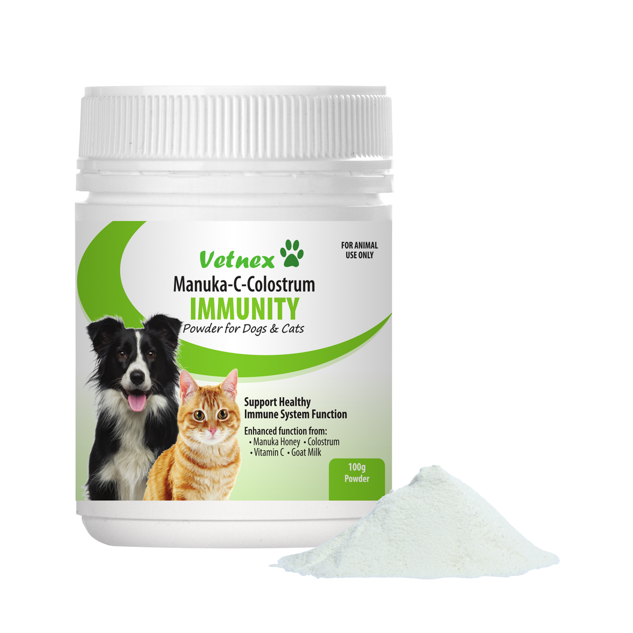 Vetnex Manuka-C-Colostrum Immunity Powder For Dogs & Cats - 100g