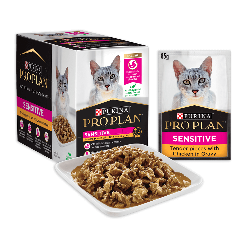 Pro Plan Sensitive Chicken Wet Cat Food (12 x 85g pouches)