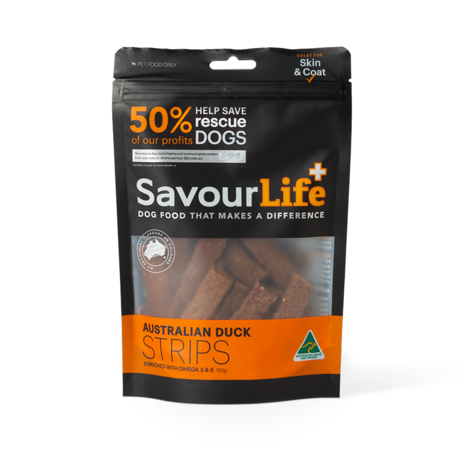 SavourLife Australian Duck Strips Dog Treats (150g)