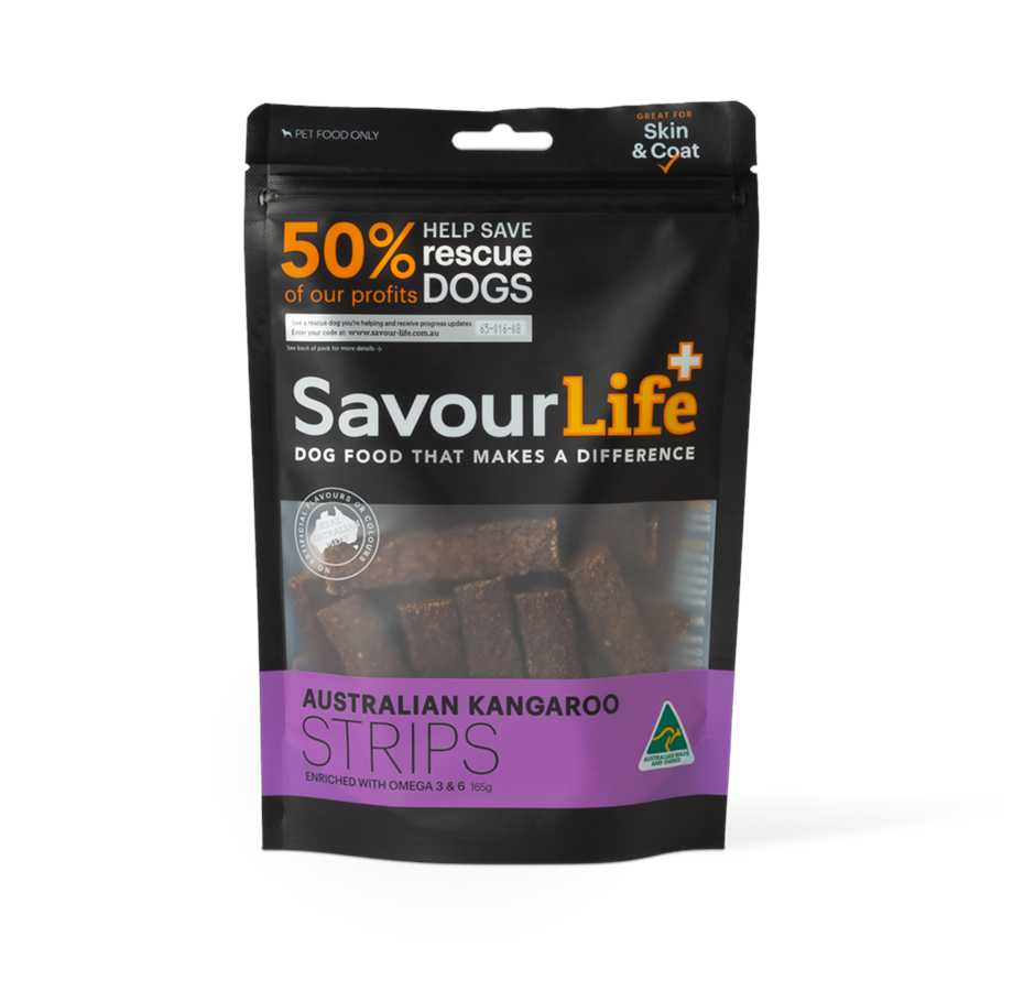 SavourLife Australian Kangaroo Strips Dog Treats - Pet Snacks