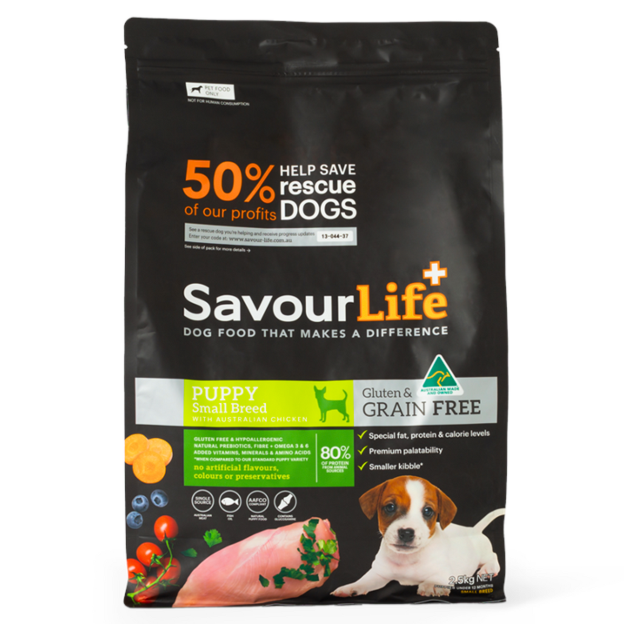 SavourLife Grain Free Australian Chicken Small Breed Puppy Dry Dog Food ...