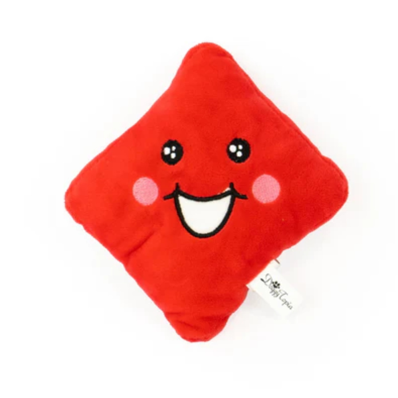 DoggyTopia Poker Club Red Diamond Plush Dog Toy