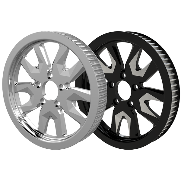 Rage Harley Touring Black Double Cut Wheels - SMT Wheels