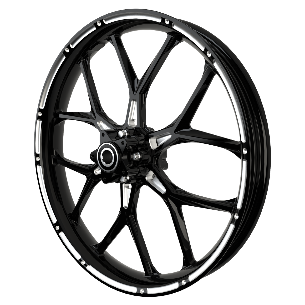 PS.05 Harley Touring Black Double Cut Wheels - SMT Wheels