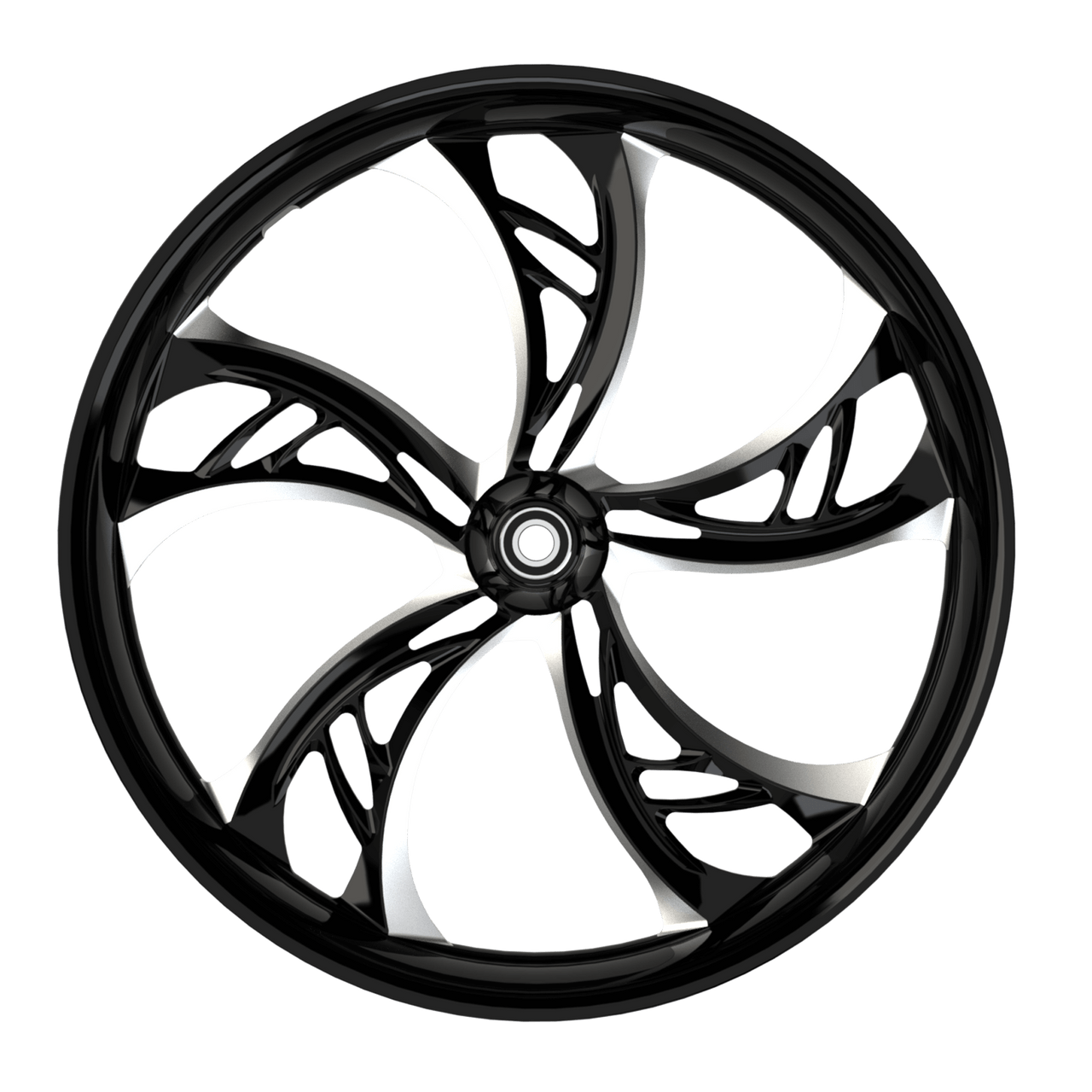 Hennessy Harley Touring Black Double Cut Wheels - SMT Wheels