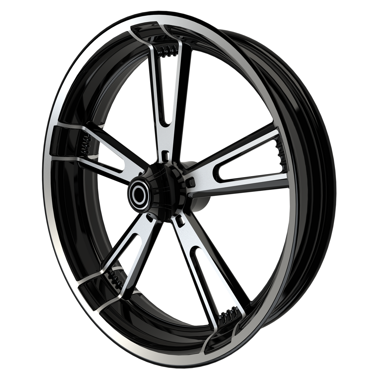 26 Inch OG.01 Black Double Cut Harley Wheel - SMT Wheels