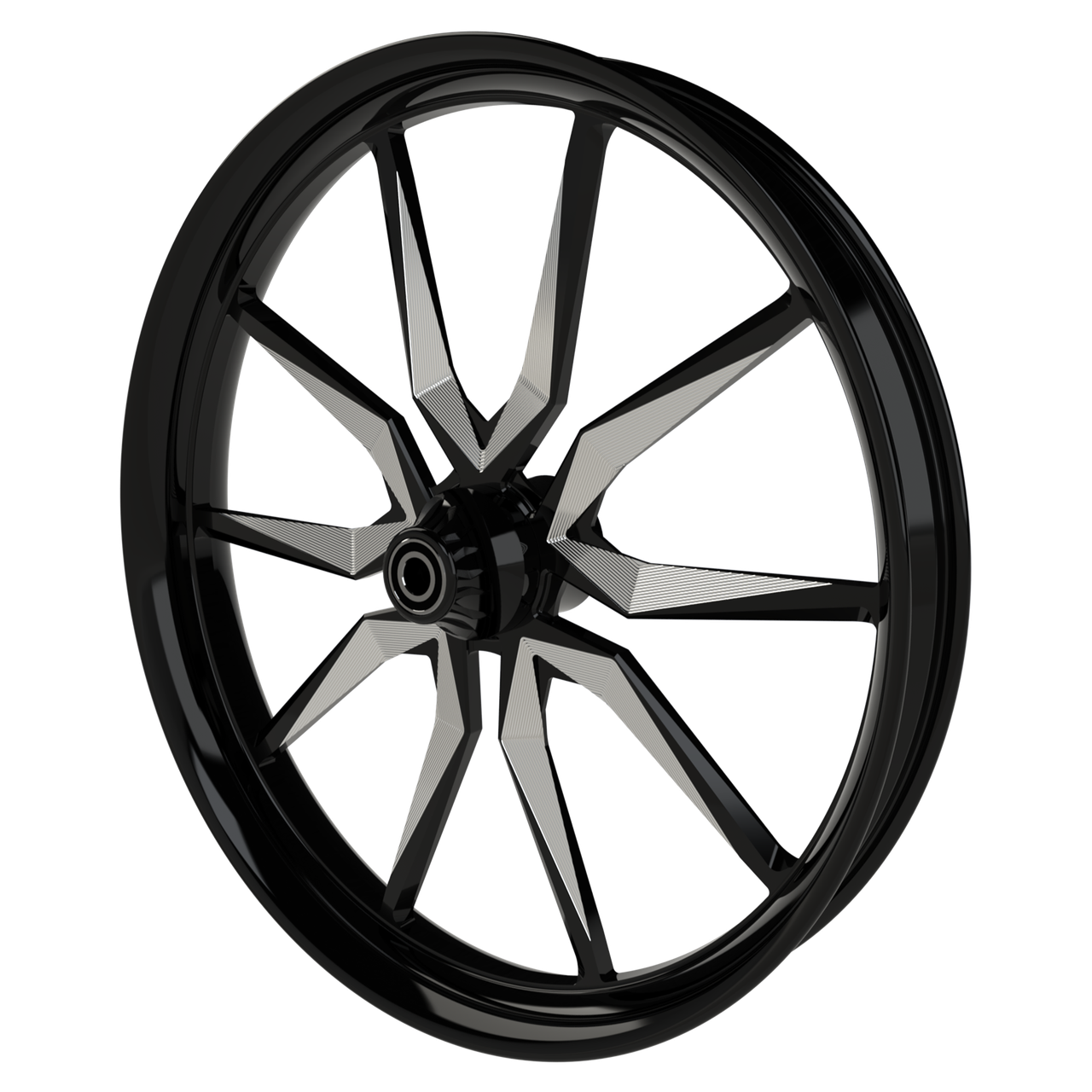 Rage Harley V-Rod Black Double Cut Wheels - SMT Wheels