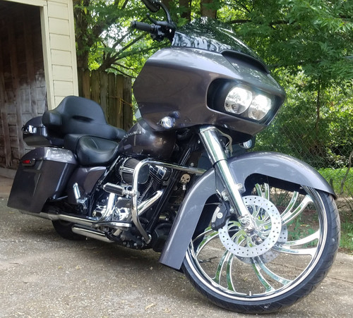 21 Inch V Arm Chrome Harley Wheel - SMT Wheels