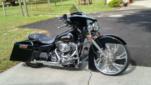 21 Inch V Arm Chrome Harley Wheel - SMT Wheels