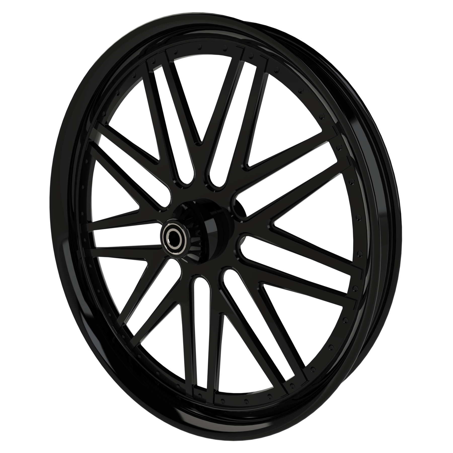 Super Street with Dimples Bulldog Fat Tire Black Wheels - SMT Wheels