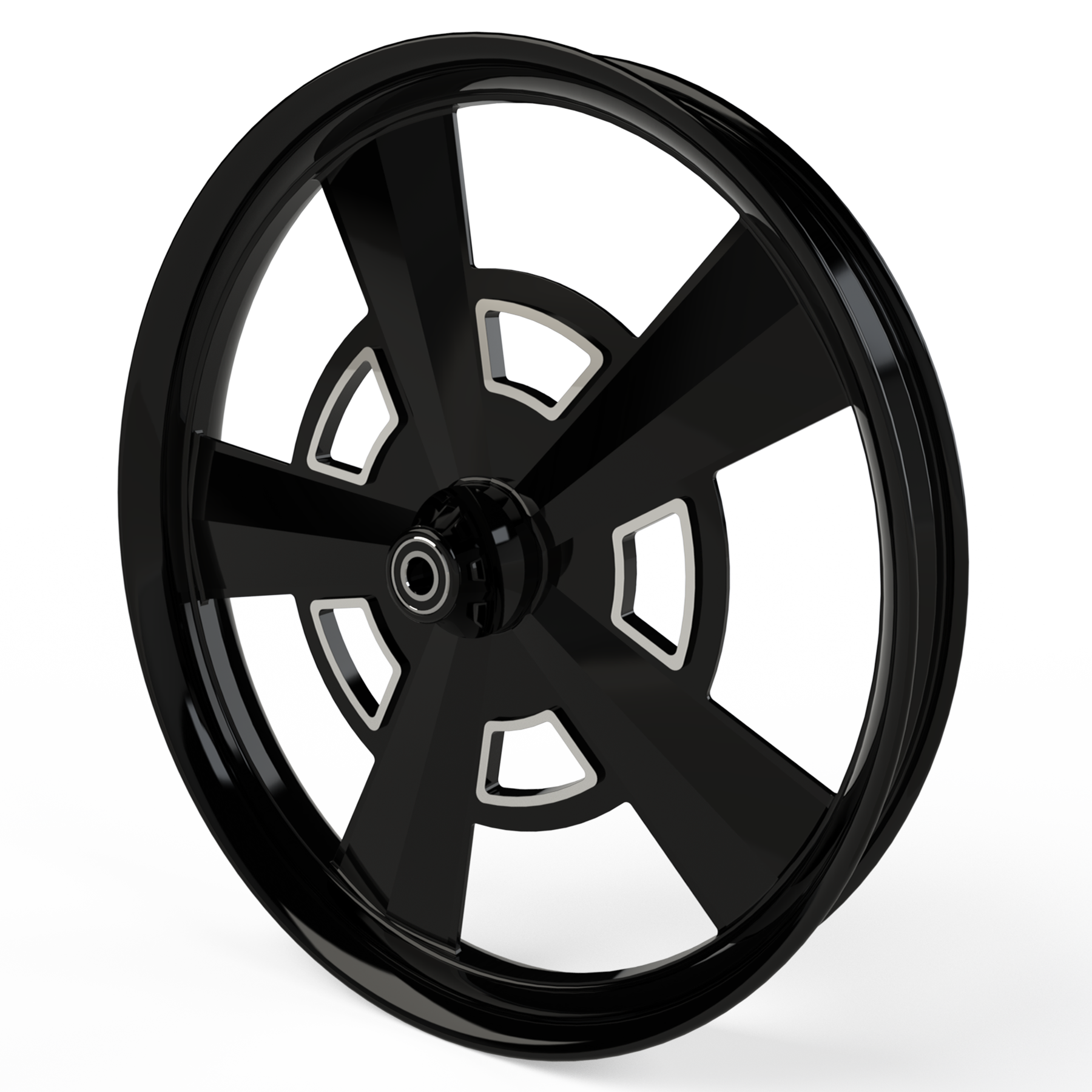 Muscle Harley Touring Black Double Cut Wheels - SMT Wheels