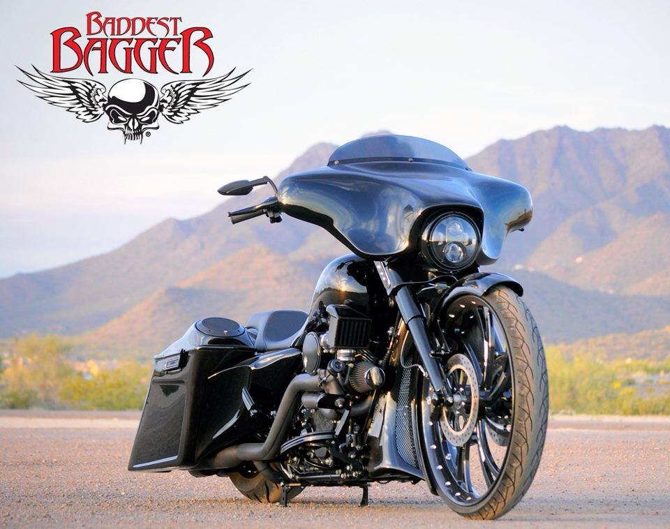 V Arm Harley Touring Black Double Cut Wheels - SMT Wheels