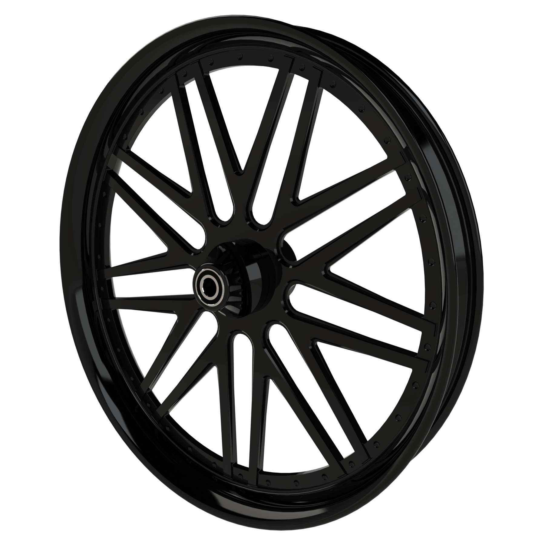 Super Street with Dimples Harley Touring Black Wheels - SMT Wheels