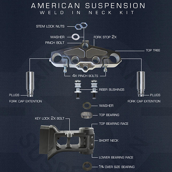 American Suspension 30″ Weld In Rake Kit