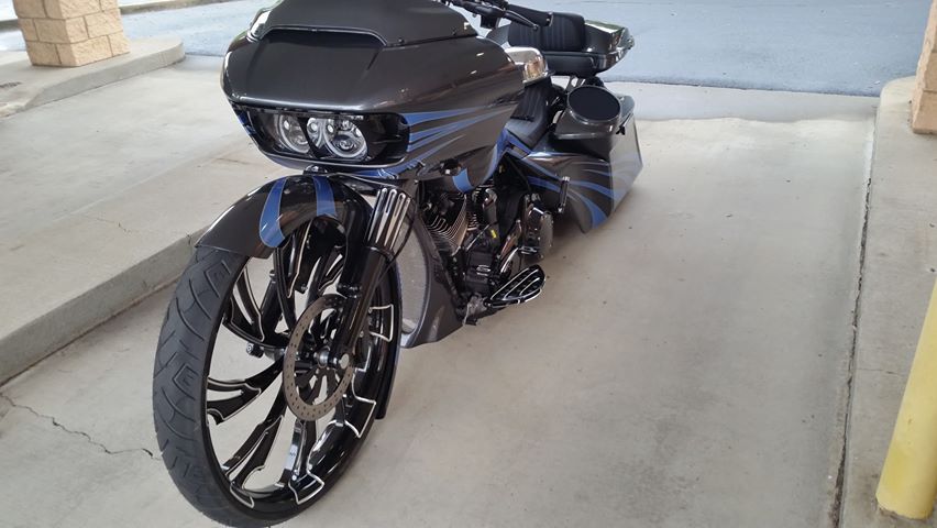 16 Inch Guinzu Black Double Cut Harley Wheel - SMT Wheels